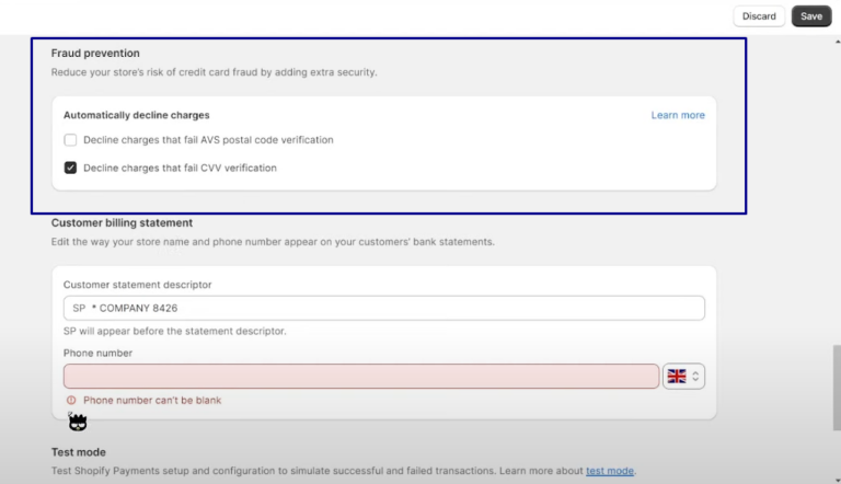 How To Change Fraud Prevention Settings on Shopify